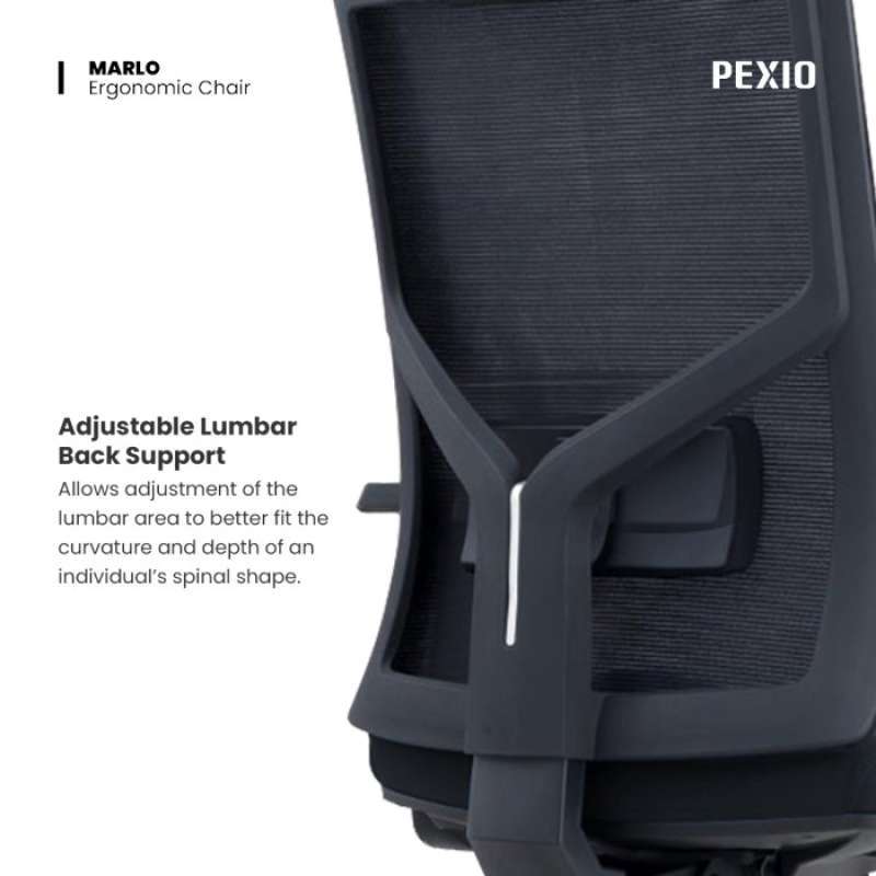 Jual New Pexio Marlo Kursi Kantor Ergonomis Hitam Baru - Hitam Di ...
