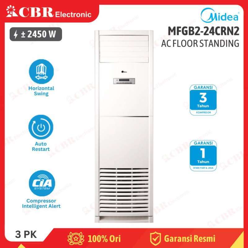 Jual AC Floor Standing MIDEA 3PK MFGB2-24CRN2/MOUX-24CRN2 R-32 di ...