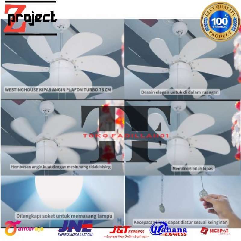 Promo WESTINGHOUSE 30 inch turbo swirl kipas angin plafon ceiling fan 55 Wat Diskon 23% di ...