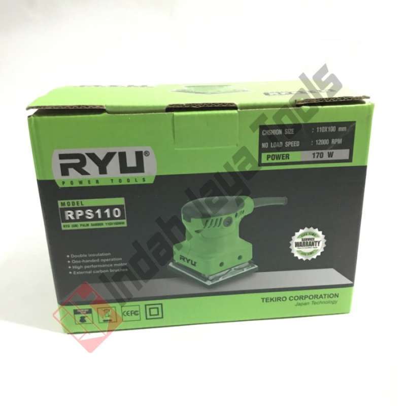 Promo RYU RPS 110 Mesin Amplas Ryu Palm Sander Orbital Kotak Persegi ...