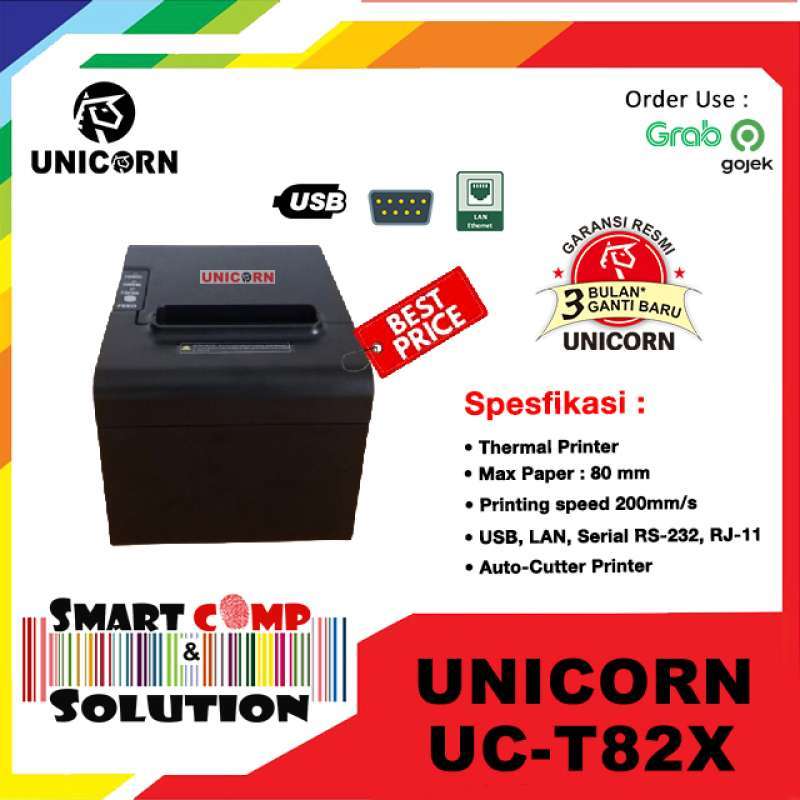 Jual Printer Kasir Thermal Unicorn Uc-t82x 80mm Autocutter Usb Lan ...