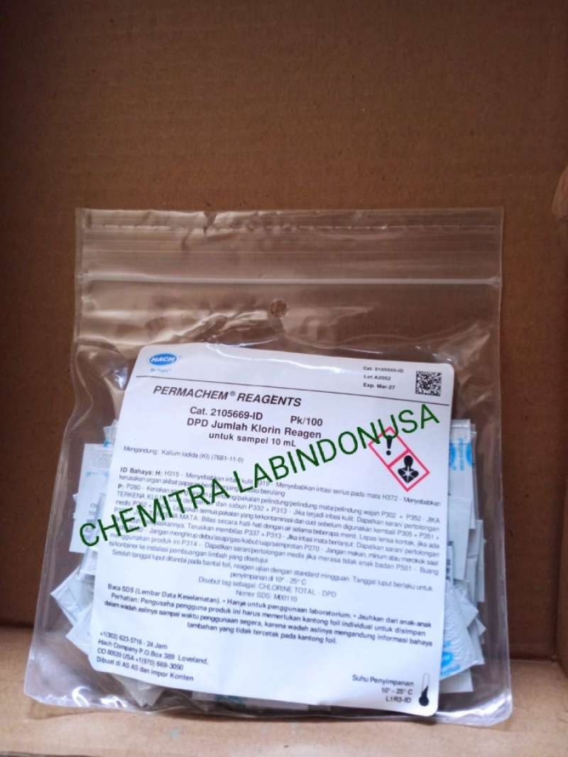 Dpd Powder DPD Total Chlorine Reagent Powder Pillows, 10 ML, Pk/300 ...