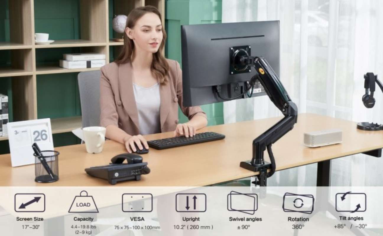 Promo North Bayou Monitor Desk Mount Stand Full Motion Swivel Monitor ...
