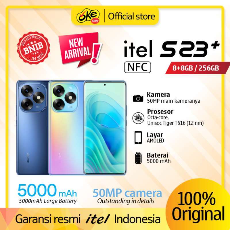 Promo Itel S23 Plus 8/256 Gb 8/128 Gb Garansi Resmi S23+ - Blue Diskon ...