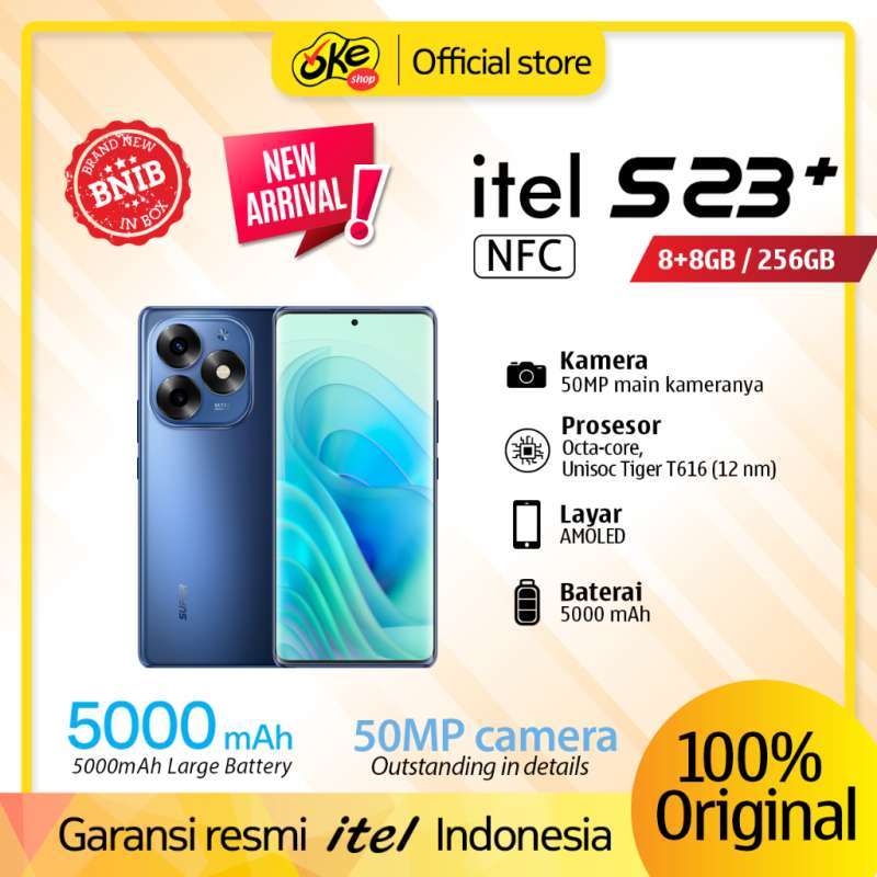Promo Itel S23 Plus 8/256 Gb 8/128 Gb Garansi Resmi S23+ - Blue Diskon ...