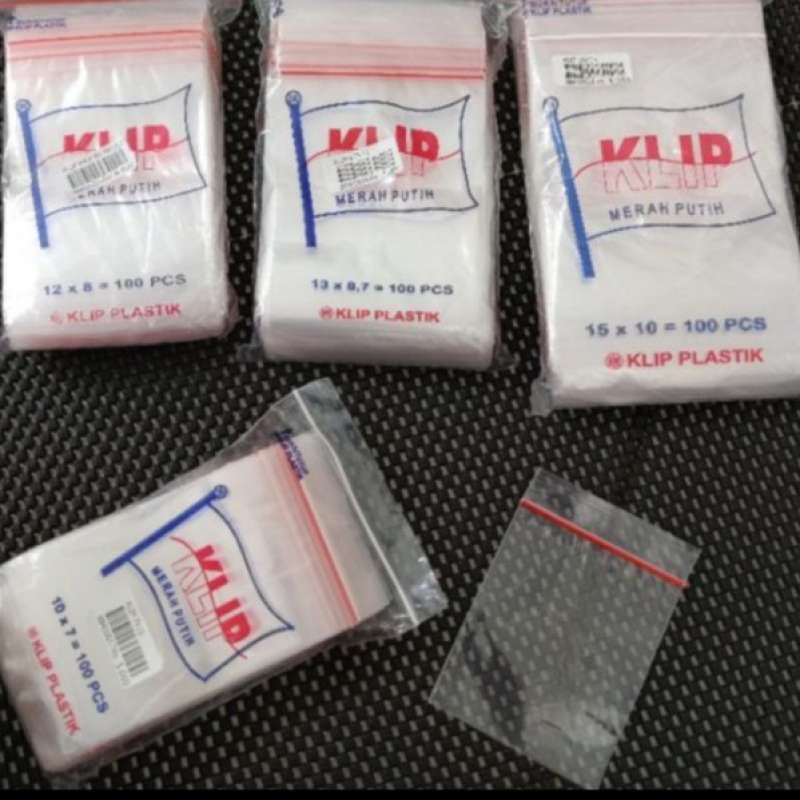 Jual Plastik klip obat ukuran 10 x 15 merk merah putih( per 100 pcs) di ...