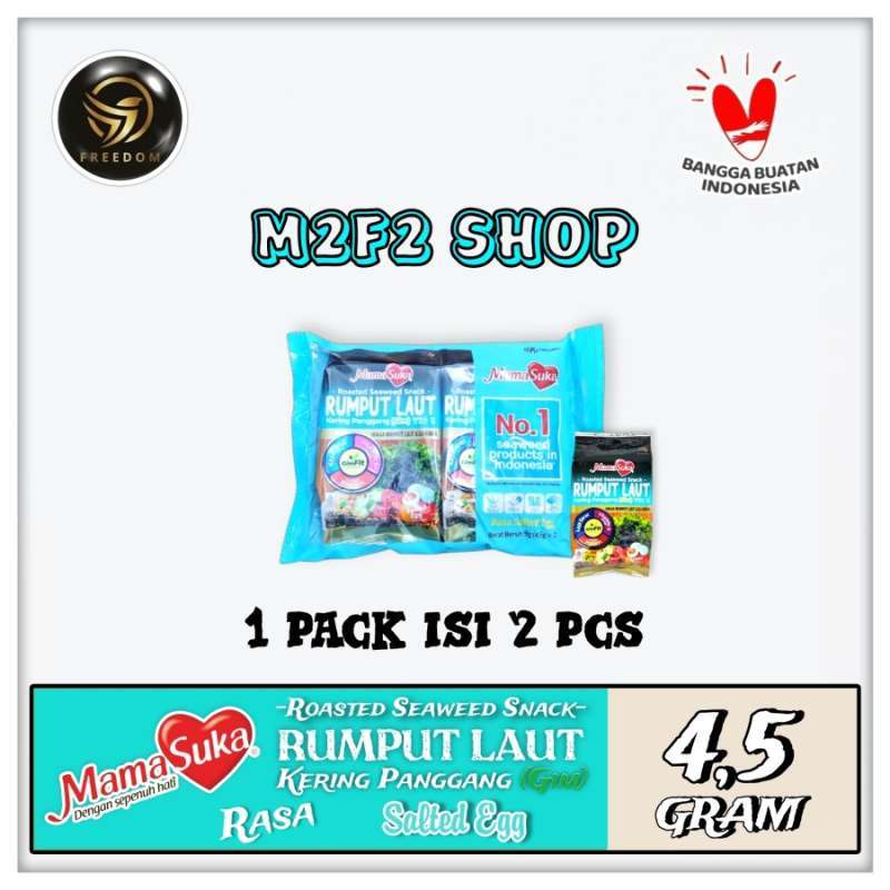 Promo Mamasuka Snack Rumput Laut Panggang Rasa Salted Egg | Telur Asin ...