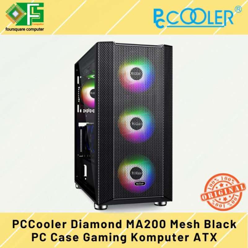 Jual PC Casing Gaming PCCOOLER Diamond MA200 MESH Black | Komputer ...