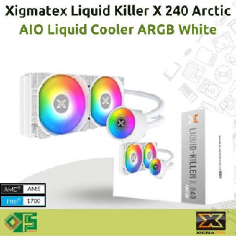 Jual Xigmatek Liquid Killer X 240 Arctic Aio Liquid Cooler Argb White ...