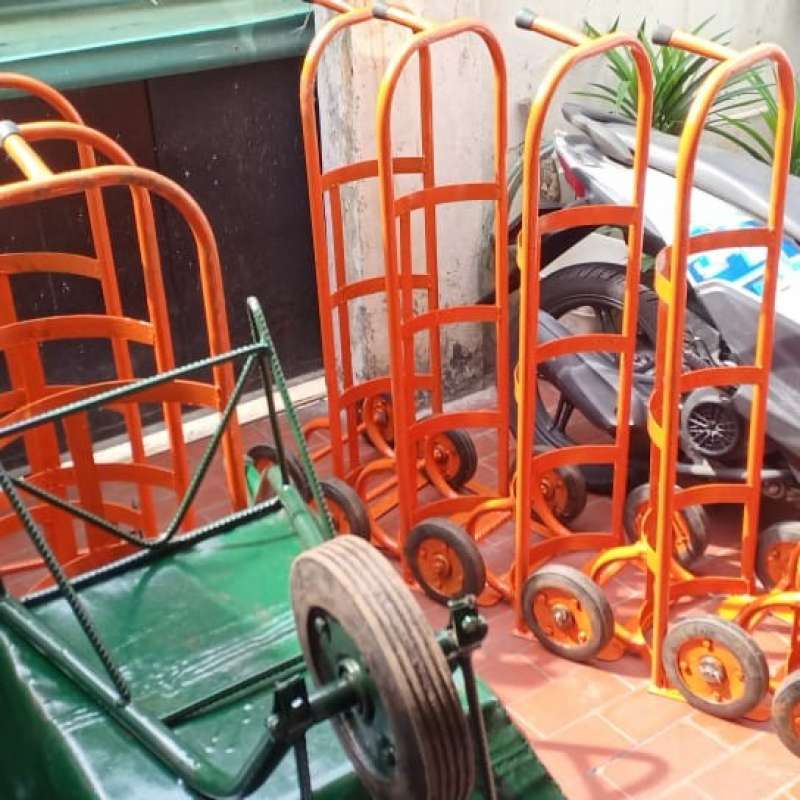 Promo Trolley Untuk Dorong Tabung Oksigen,gas&aqua Gallon Include Belt ...