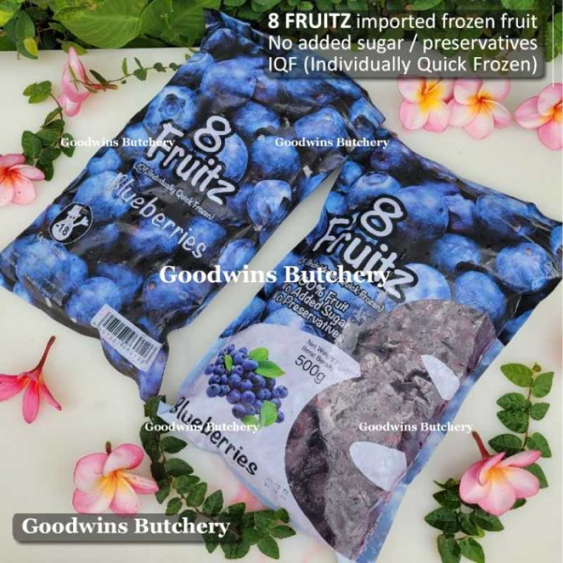 Promo BLUEBERRIES 8 FRUITZ ted frozen buah beku BLUEBERRY IQF 500g Diskon 33% di Seller Azzana ...