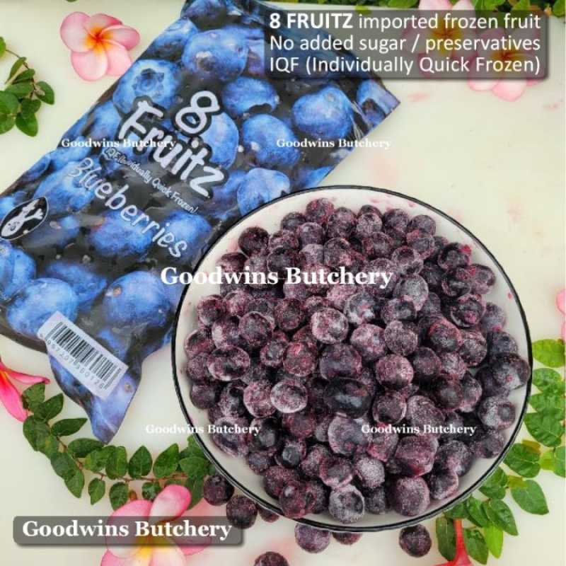 Promo BLUEBERRIES 8 FRUITZ ted frozen buah beku BLUEBERRY IQF 500g Diskon 33% di Seller Azzana ...