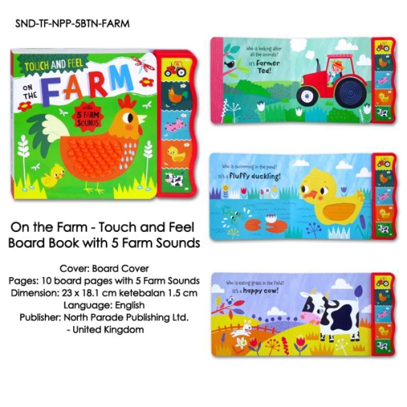 Promo Farm Animal Touch Feel Sound Book Buku tekstur suara hewan ...