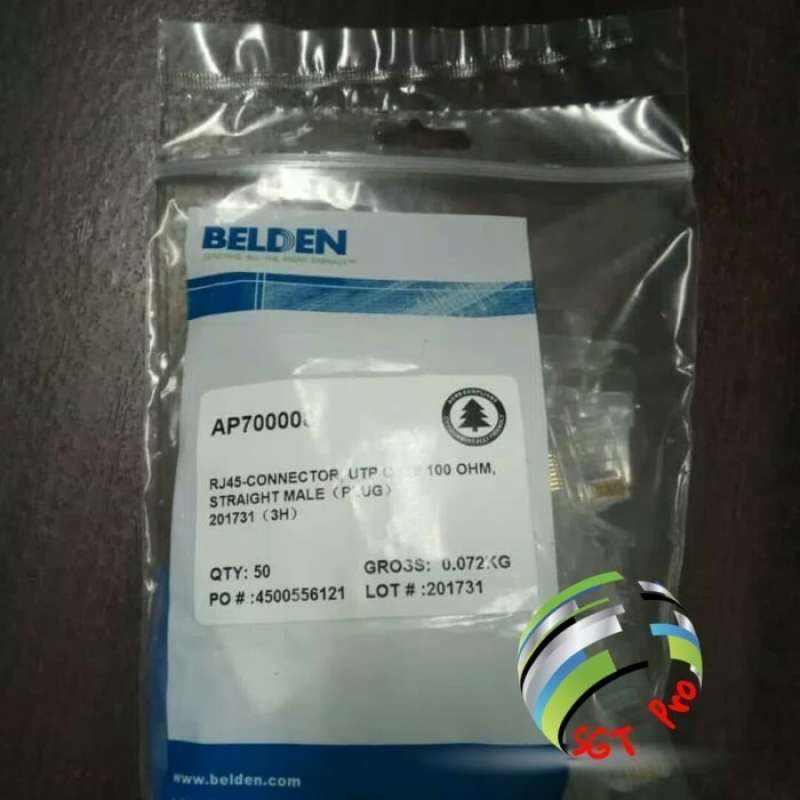 Promo Belden connector rj45 cat6 Original Connector Cat6 Diskon 23% di ...