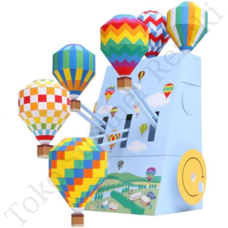 Promo Balon Udara 3D Paper Craft Hot Air Balloon Festival Papercraft ...