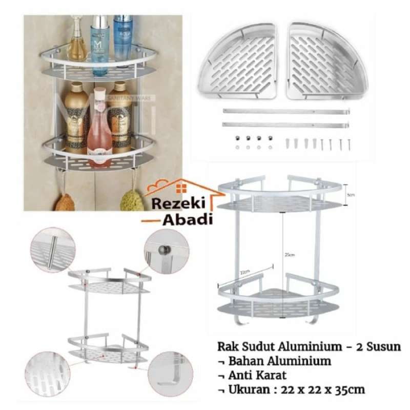 Jual Special Rak Sudut Double + Kapstok Silver di Seller SOLARI SHOP ...