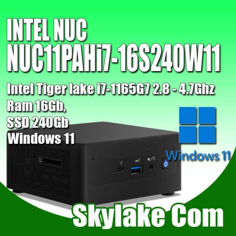Promo Intel Nuc11pahi7-16s240w11 (ram 16gb Ssd 240gb Win11 Core I7 ...