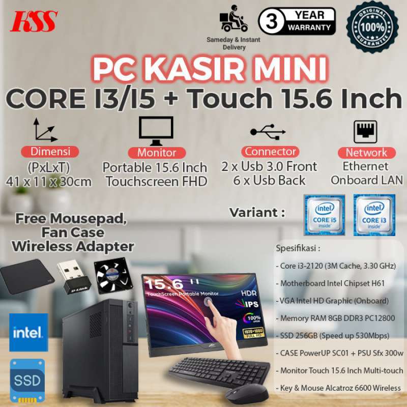 Promo Komputer / Pc Mini Kasir Paket Core I3 + Monitor Touchscreen ...