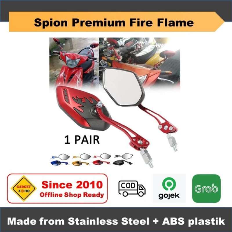 Promo Spion Motor Premium Unik Fire Flame Kawasaki Diskon 25% Di Seller ...