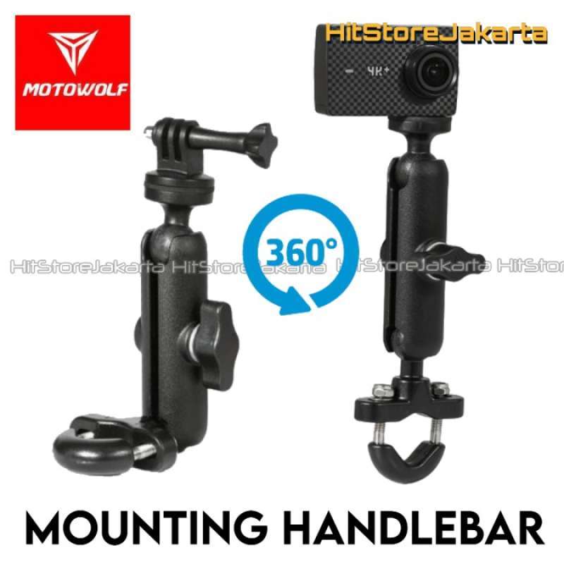 Jual Motowolf Gopro Mounting Handlebar Spion Motor Bike Gopro Mount ...
