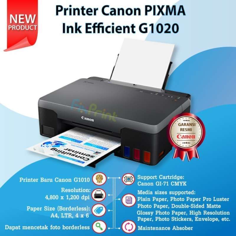 Promo Inkjet Printer G1020 Single Function Printer Print Only Diskon 23 ...
