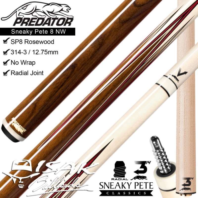 Jual Predator Sp8 Classic Nw Rosewood Cue | Radial Sneaky Pete Stick ...