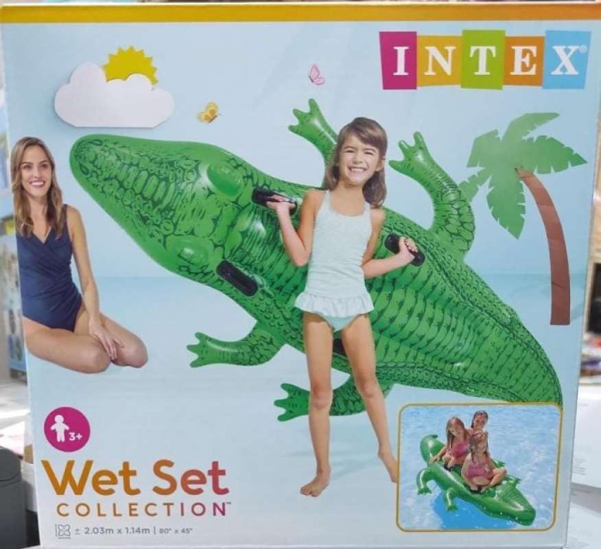 Jual Intex Giant Gator Ride On 2.03m Buaya Besar Ban Pelampung Renang ...