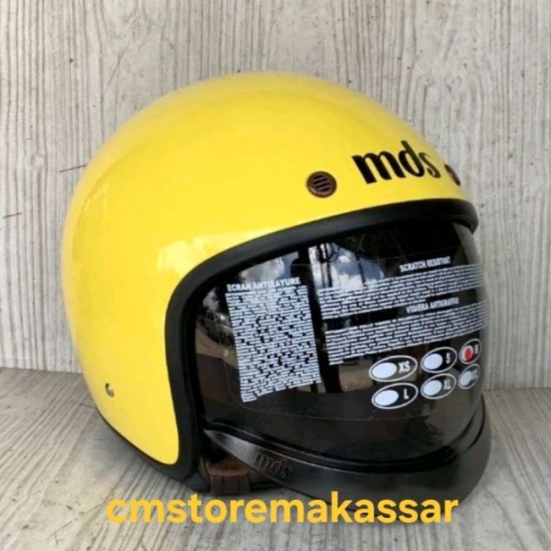 Jual Helm Mds Magnum Mds Retro Half Face Model Bogo Kaca Full Smoke Sni ...