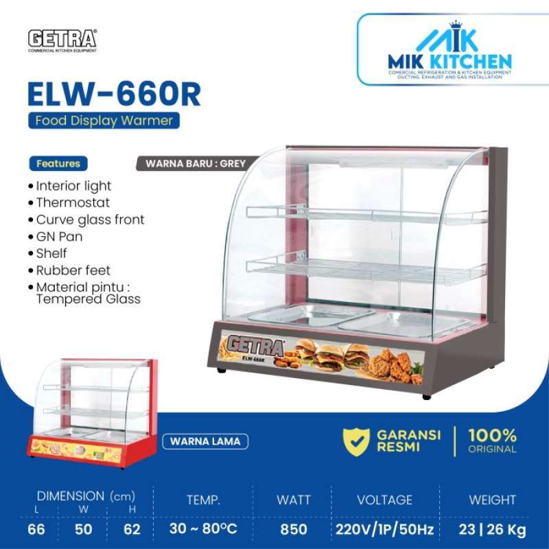 Jual Getra Electric Food Display Warmer Elw-660r / Elw 660r / Elw660r ...