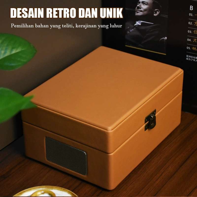 Jual Portable Bluetooth Cd Player Desain Retro 360° Stereo Sound Dengan ...