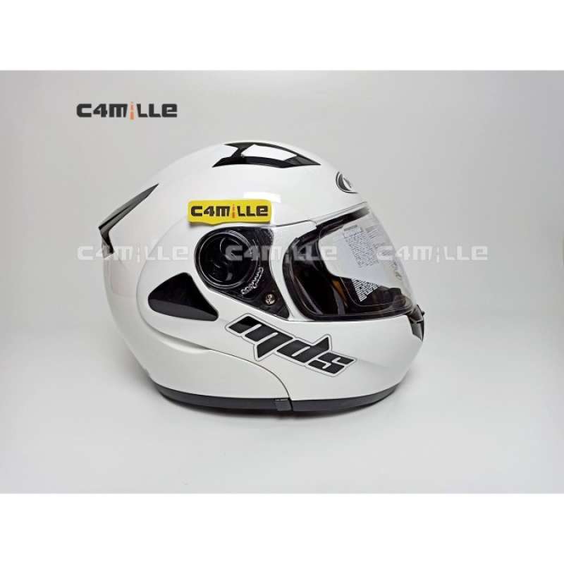 Jual Helm Mds Pro Rider Solid White Modular Full - Xl Di Seller Move-id ...