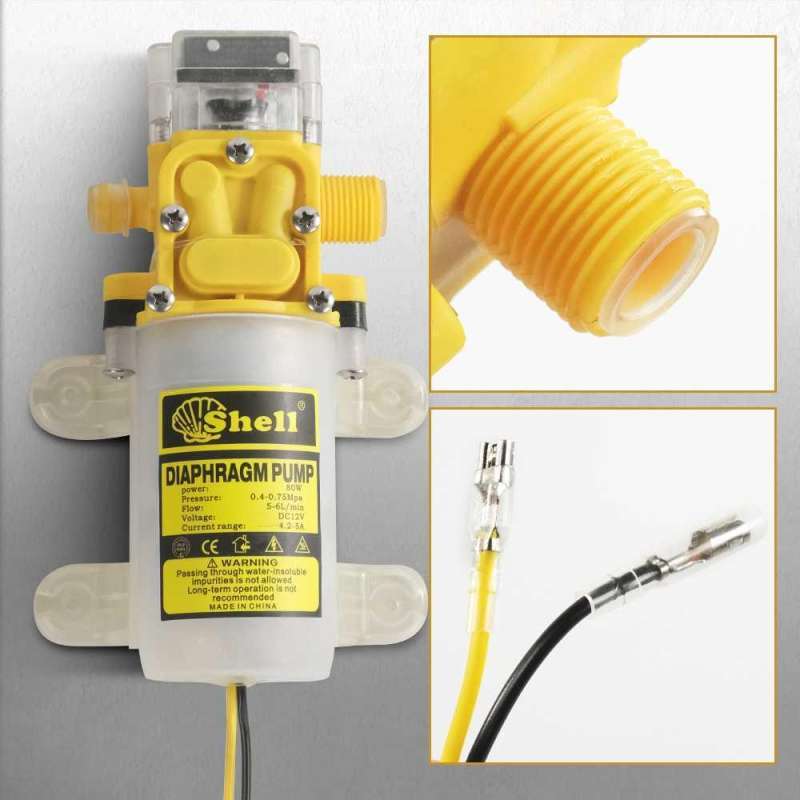 Jual Shell Pompa Air High Pressure Car Washing Water Diaphragm Pump 80w ...