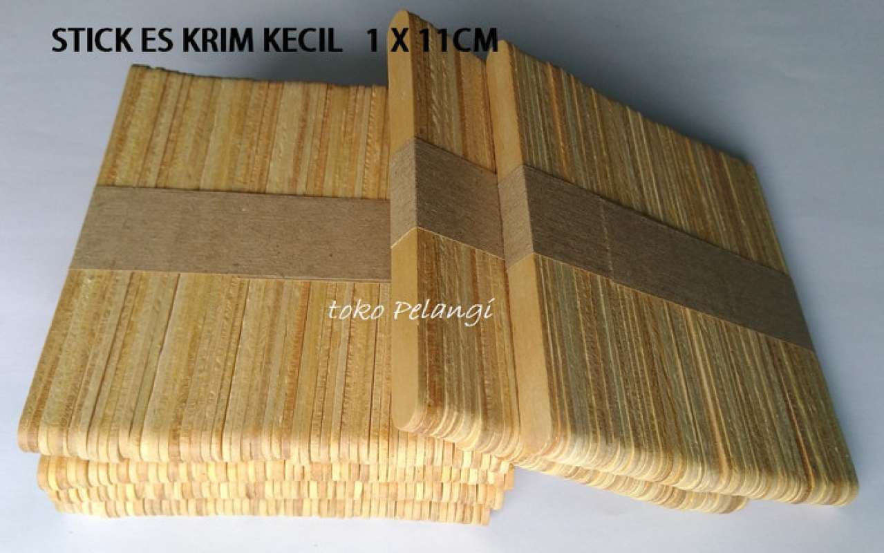 Jual 50 Pcs Stick Es Krim/ice Cream Sticks/popsicle Sticks Kualitas ...
