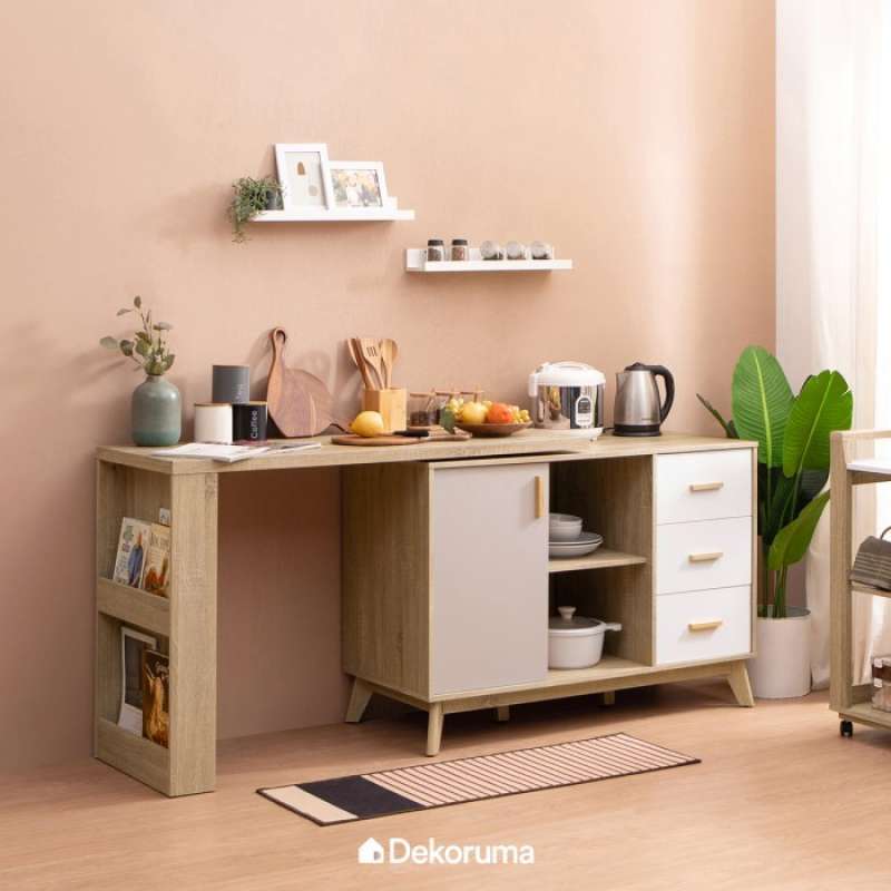 Jual Dekoruma Isy Lemari Dapur Dengan Meja Makan | Swivel Kitchen ...