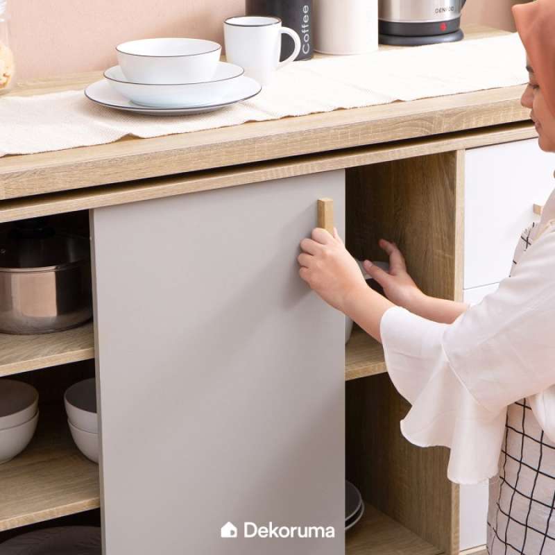 Jual Dekoruma Isy Lemari Dapur Dengan Meja Makan | Swivel Kitchen ...