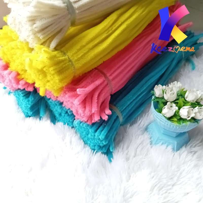 Jual Pipe Kawat Bulu Mercy Warna Untuk Kerajinan Tangan Per 10 Pcs ...