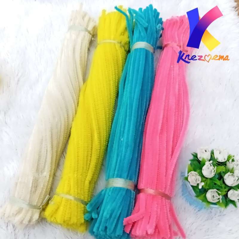 Jual Pipe Kawat Bulu Mercy Warna Untuk Kerajinan Tangan Per 10 Pcs ...