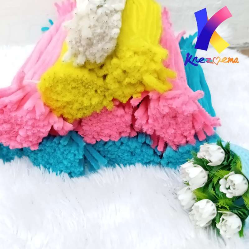 Jual Pipe Kawat Bulu Mercy Warna Untuk Kerajinan Tangan Per 10 Pcs ...