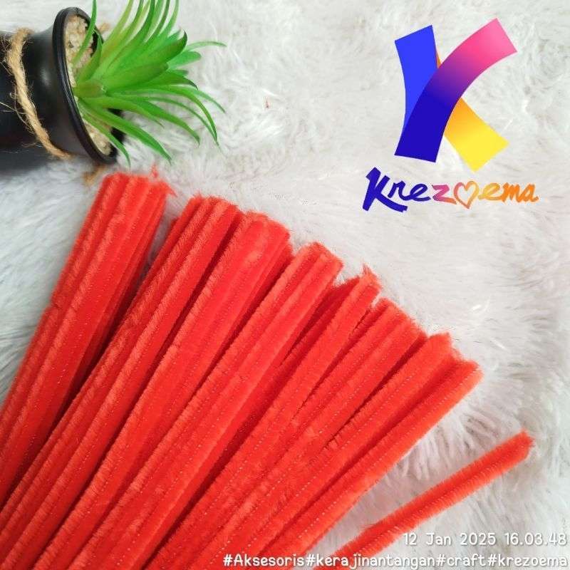 Jual Pipe Kawat Bulu Mercy Warna Untuk Kerajinan Tangan Per 10 Pcs ...