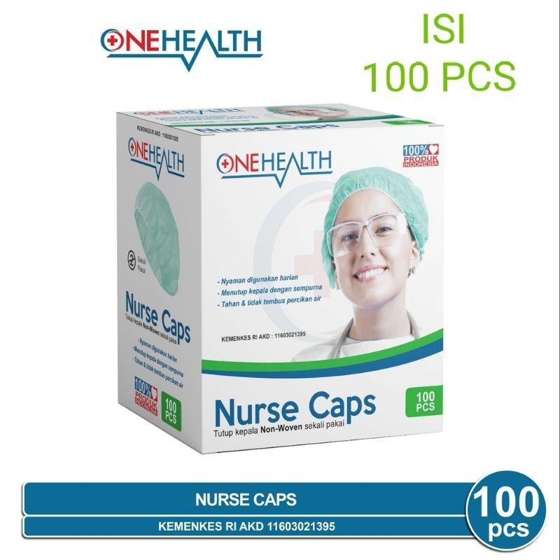 Jual Onemed Nurse Cap Isi 100/tutup Kepala Medis Onemed/topi Perawat ...