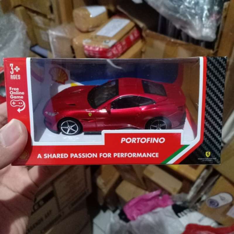 Promo Shell Diecast Ferrari Burago Portofino V Power V-Power Ferari Red ...