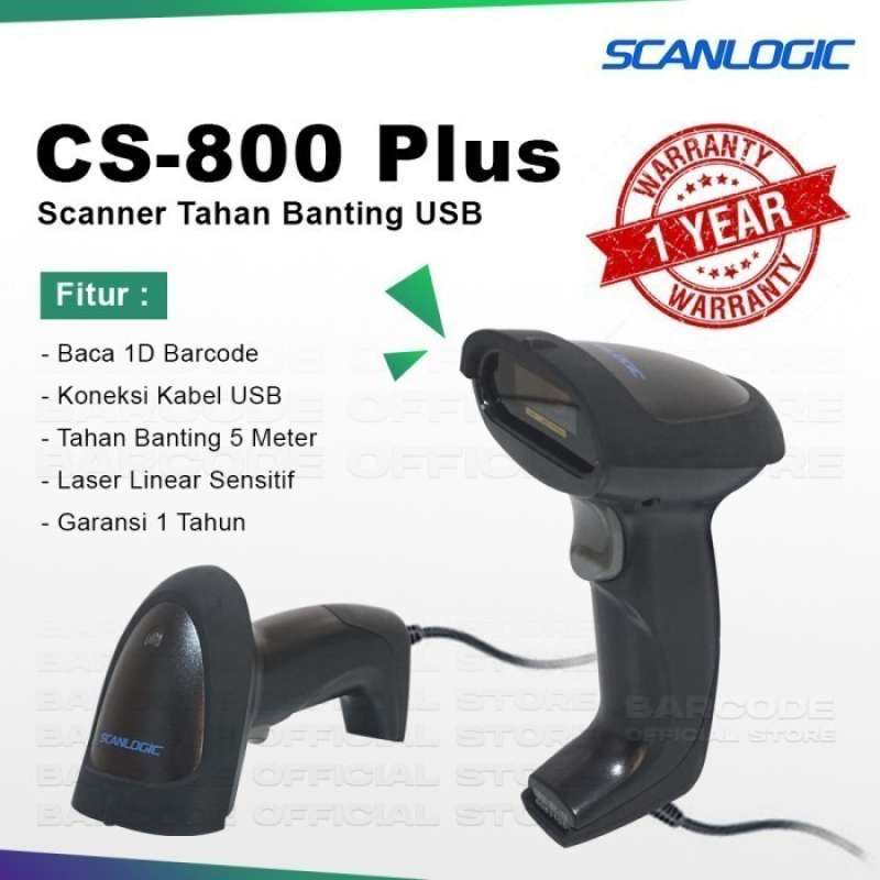 Jual 1d Handheld Barcode Scanner Scanlogic Cs-800 Plus Usb Di Seller ...