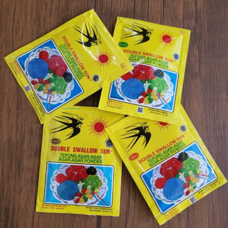 Jual Agar Agar Double Swallow Sun Sachet 7 Gram Powder Cap Dua Walet Di ...