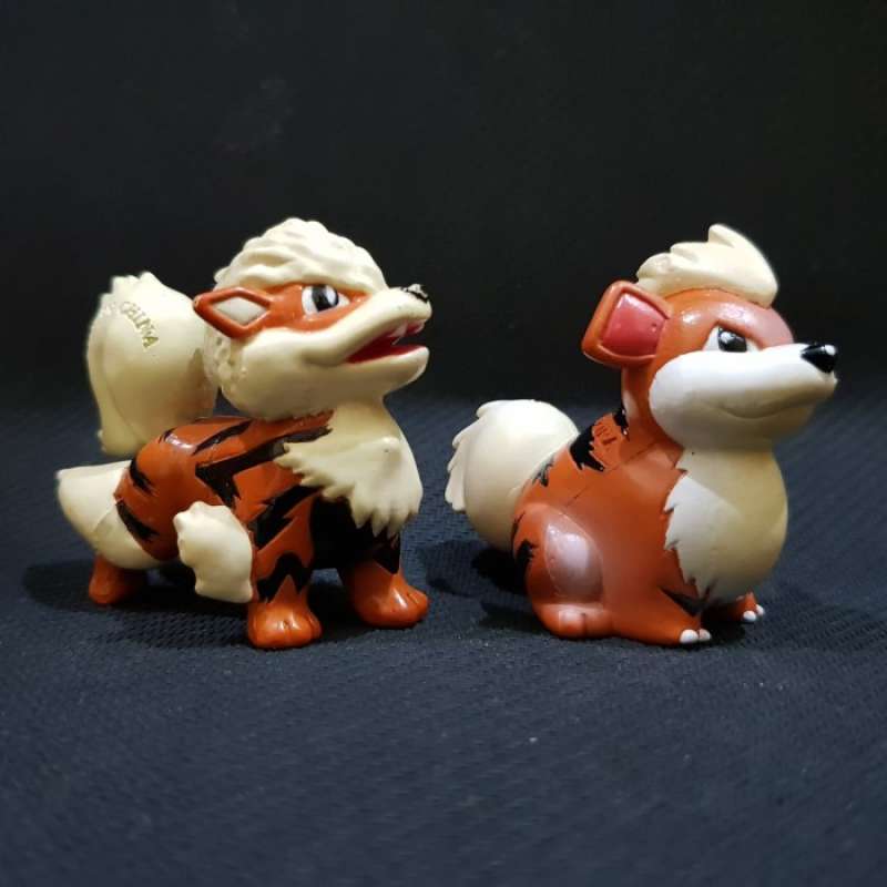 Promo Pokemon Moncolle Tomy Evolution Set Growlithe Arcanine Figure ...