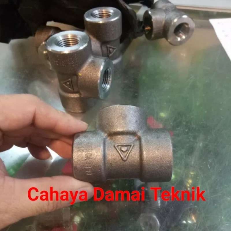 Promo Tee Besi Class 3000 Npt 3/8 - Tee Class 3000 A105 Diskon 17% di ...