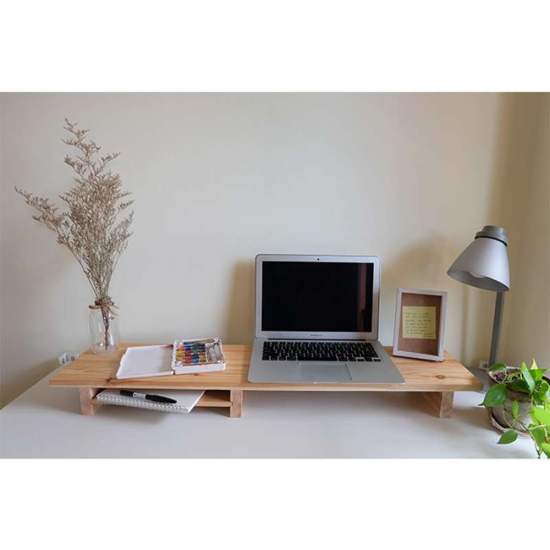 Promo Monitor Stand - Laci / Wooden Monitor Riser With Drawer 90 X 20 X ...