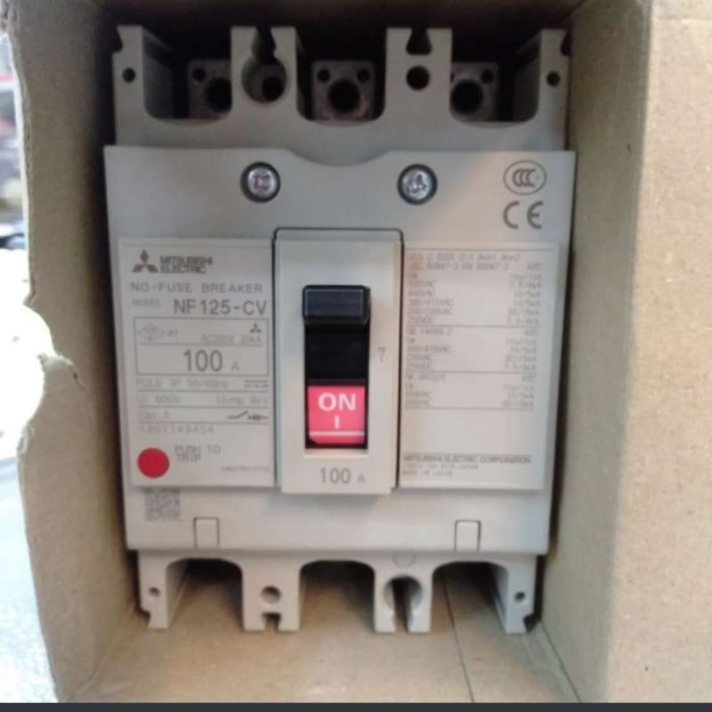 Promo MCCB NFB breaker Mitsubishi NF-125CV NF125CV NF125-CV 100A Diskon ...