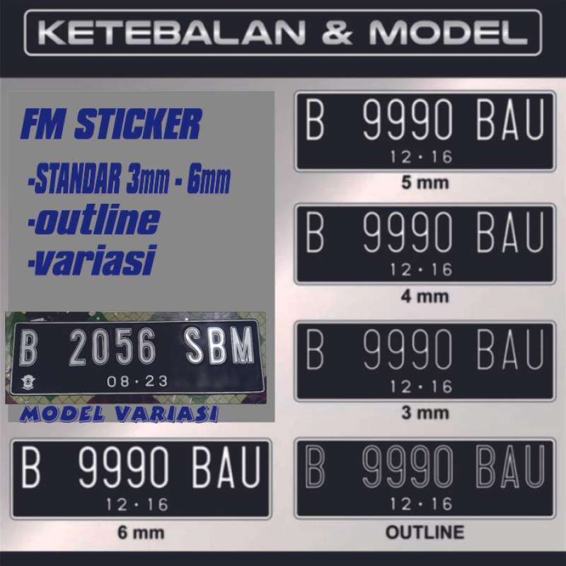 Promo Sticker Plat Nomor Motor Diskon 5% Di Seller Cordeliaa Shop ...