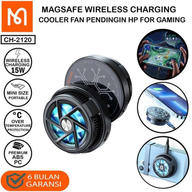 Promo Mcdodo CH 2120 Mag Cooler Wireless Charger 15w - Magsafe Game ...