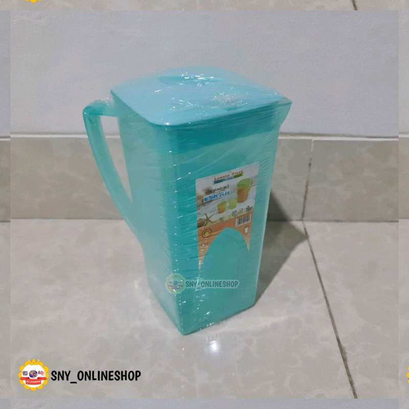 Jual Set Teko Gelas Biru / Eskan Mini Picnic Set 4 Gelas Plastik Lemony ...